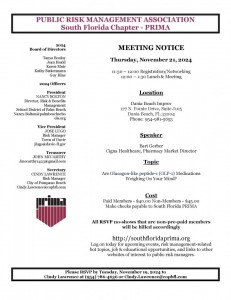 PRIMA South Florida Chapter - Meeting/Event Information